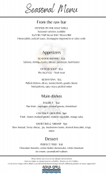 Menu – Aqua Grill Restaurant